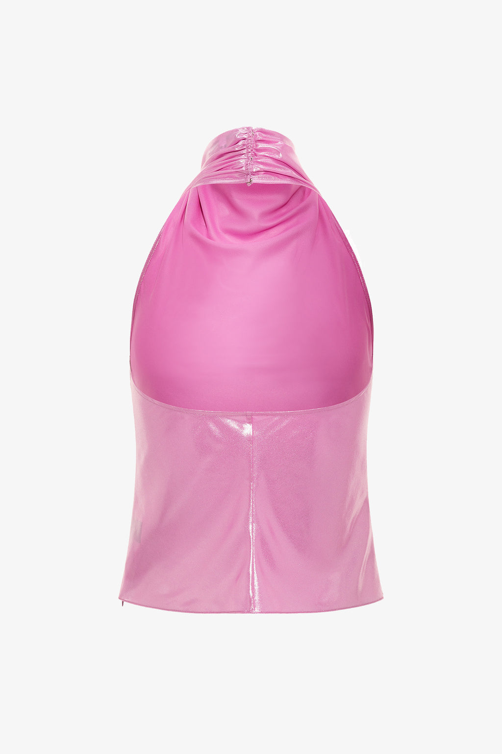 Metallic Pink Low Back Halter Top – PRISCAVera